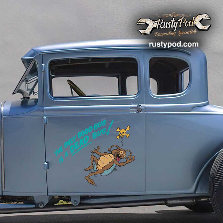 the only good bug funny sticker rat rod hand paint hot rod sticker ...
