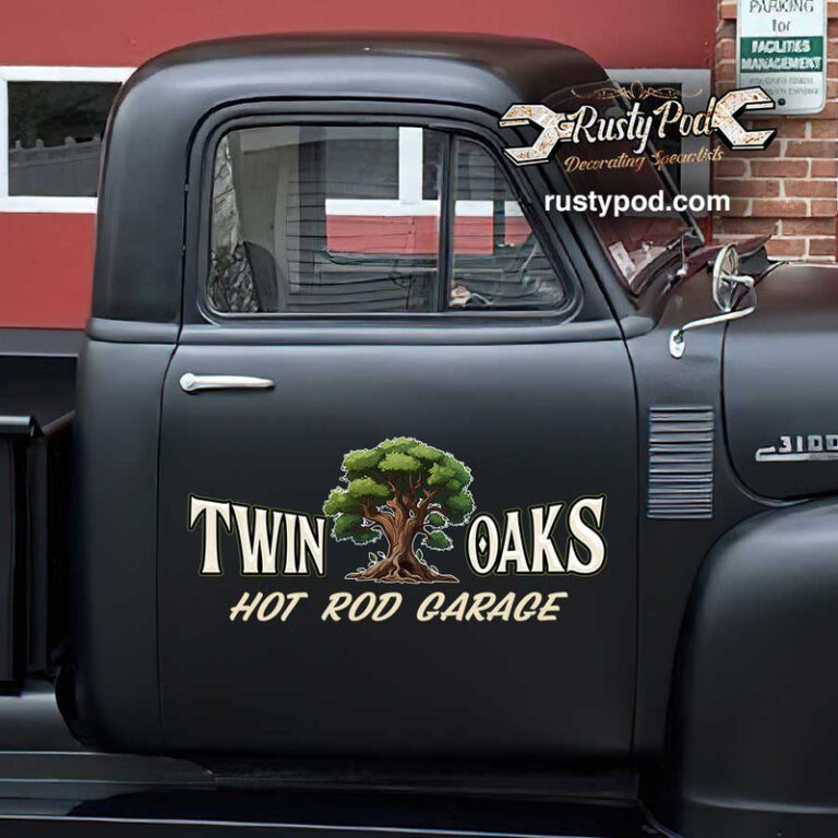 personalized hot rod door art landscaping company sign rat rod door art ...