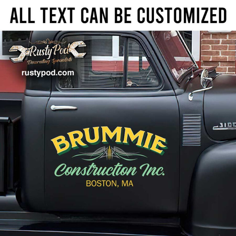 personalized pinstriping art truck graphics rat rod door art hot rod ...