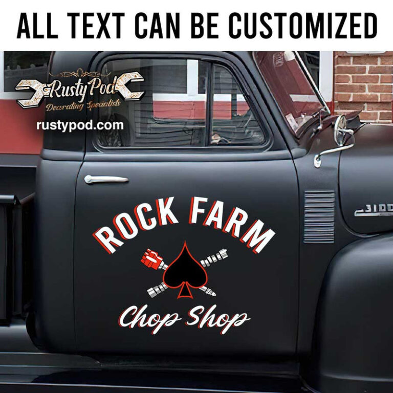 personalized camshaft and spark plug hot rod lettering ace door art ...