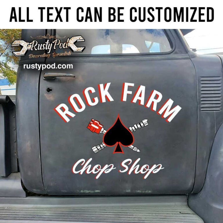 personalized camshaft and spark plug hot rod lettering ace door art ...