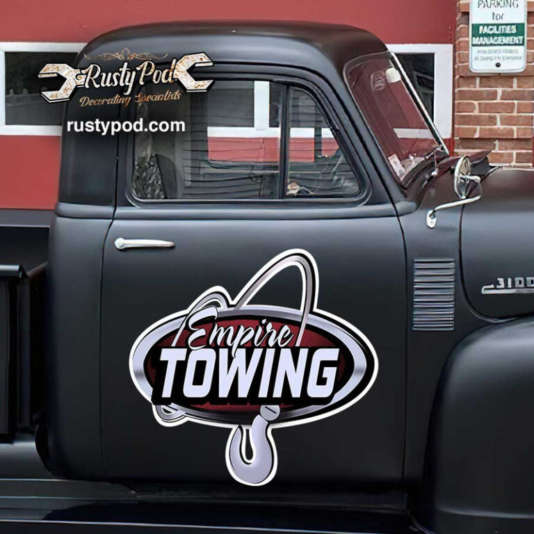 personalized towing truck graphic towing door sign sticker 12443 ...