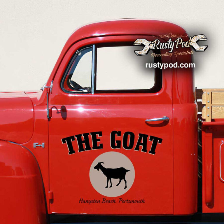 personalized goat farm sign hot rod lettering hand paint rat rod door ...