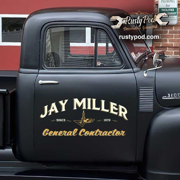 personalized contracting company sign truck graphics company lettering ...