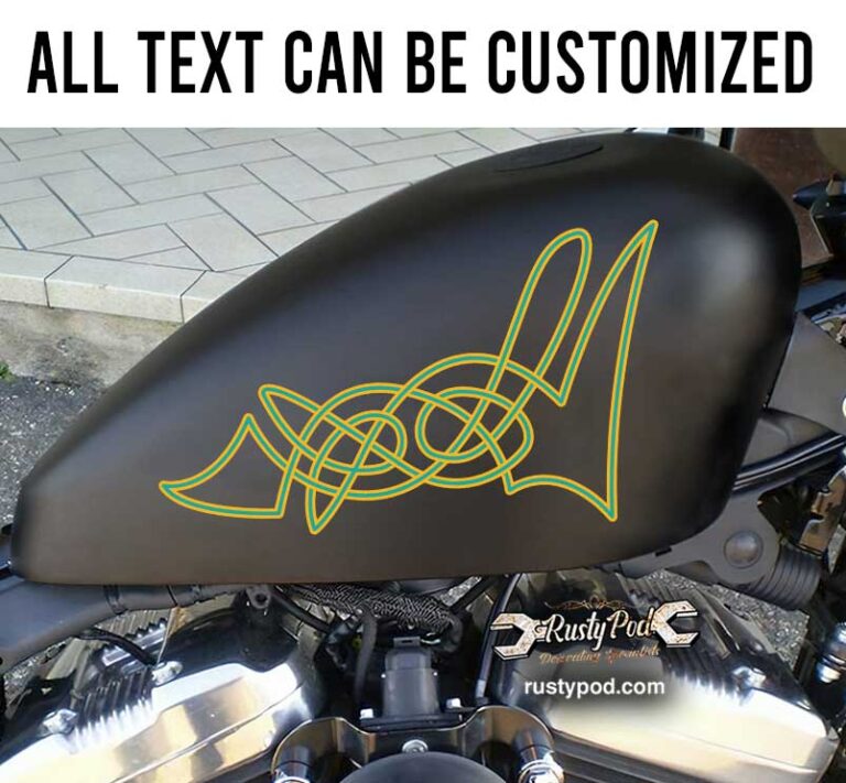 personalized multi color pinstriping gas tank art viking style ...