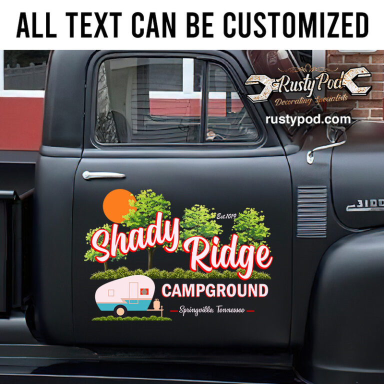 personalized camper van lettering camping lettering sticker 12484 ...