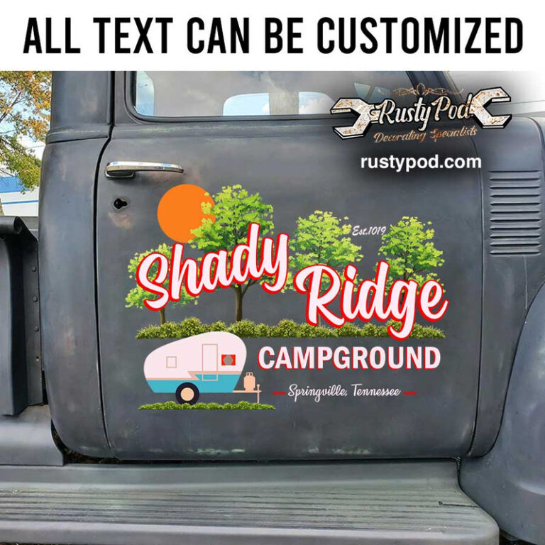 personalized camper van lettering camping lettering sticker 12484 ...