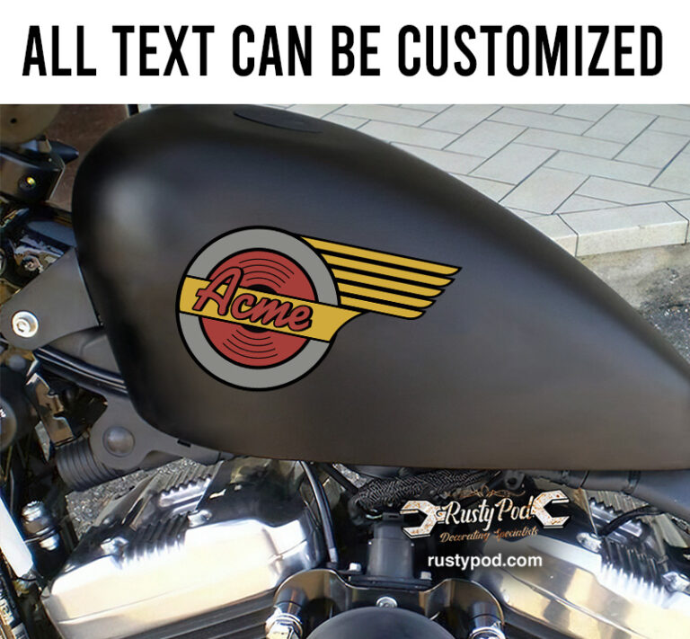 personalized acme gas tank art kustom kulture hand paint hot rod door ...