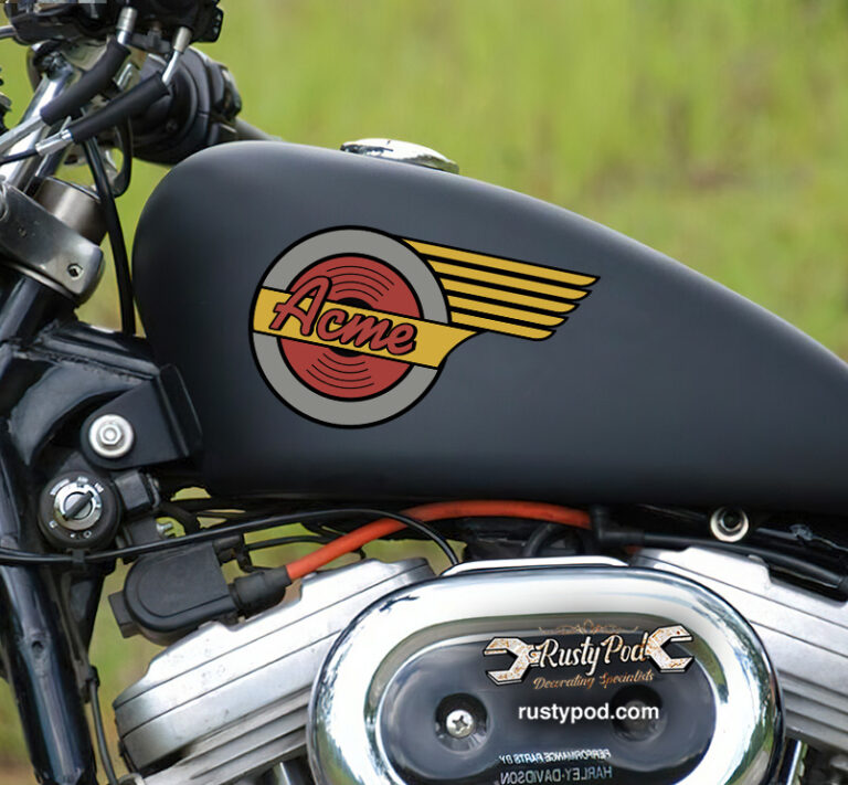 personalized acme gas tank art kustom kulture hand paint hot rod door ...