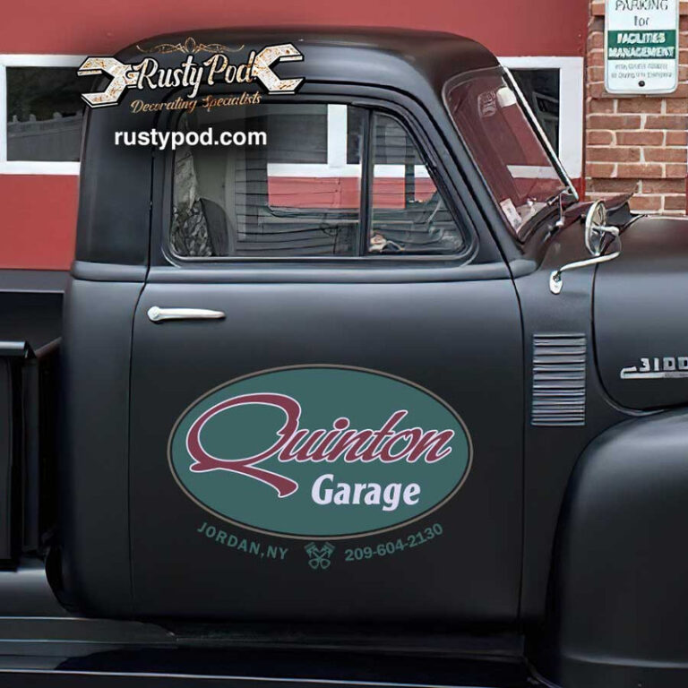 personalized oval lettering garage sign hand paint company sign rat rod ...