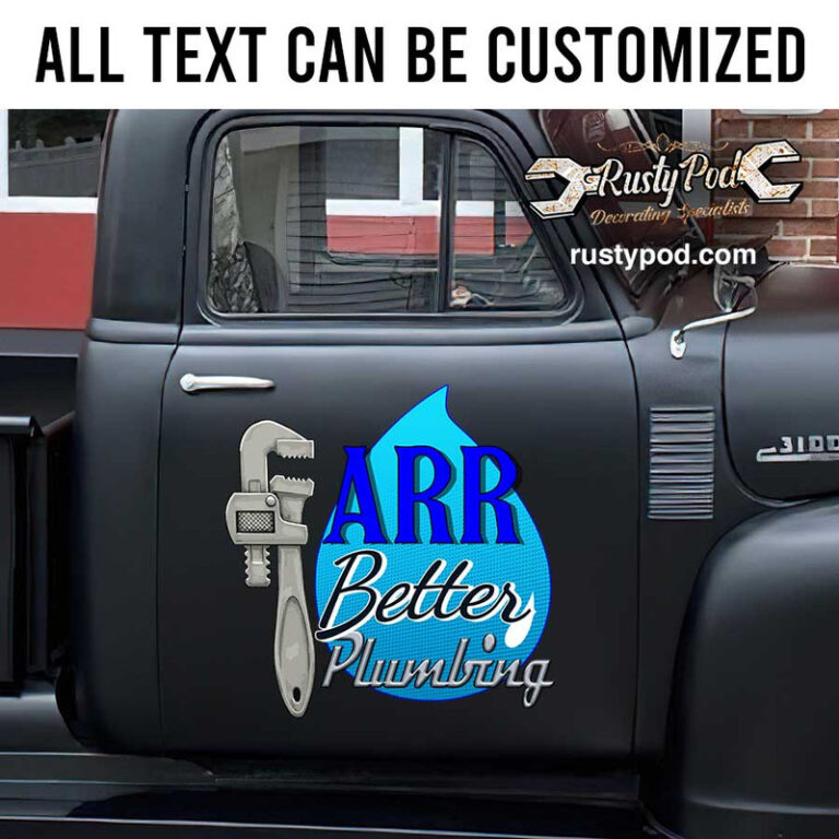 personalized plumbing company sign company door sign sticker 12496 ...