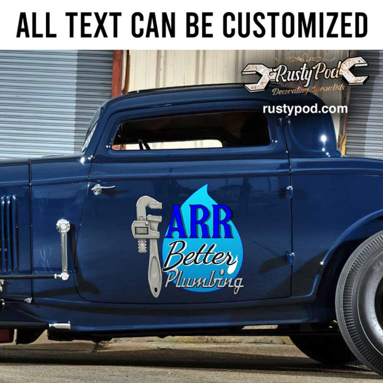 personalized plumbing company sign company door sign sticker 12496 ...