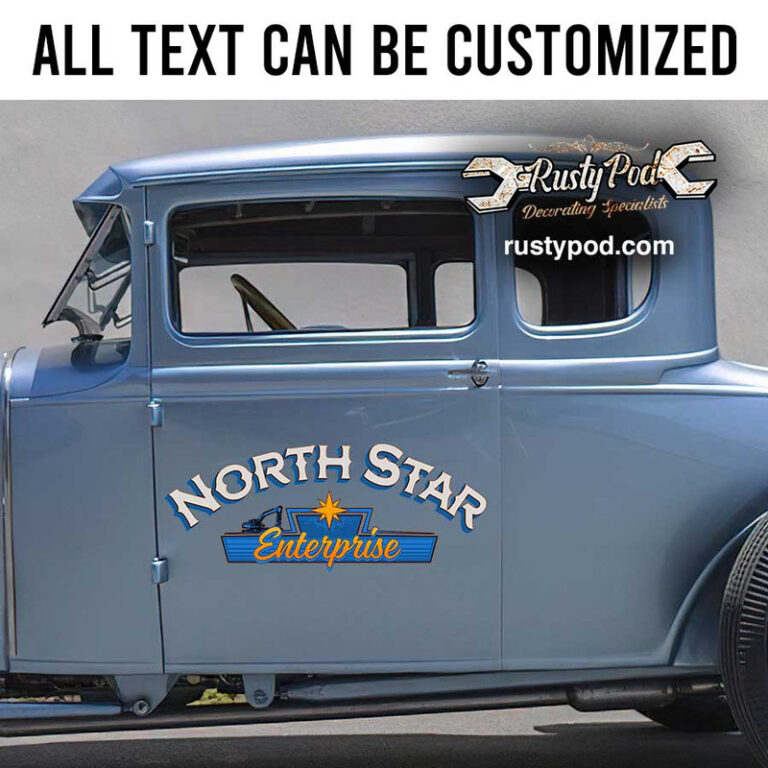 personalized contracting company sign excavator door art lettering ...