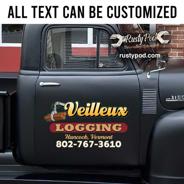 personalized logging company sign tree service truck graphics sticker ...