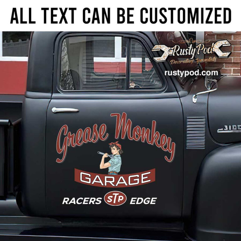 personalized pin up girl garage sign stp door sign kustom kulture old ...