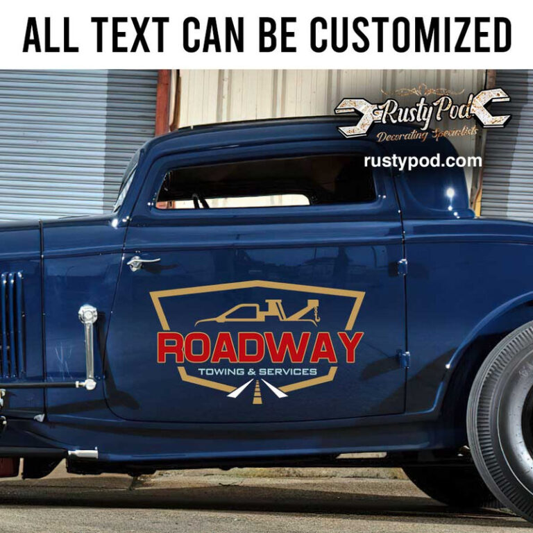 personalized towing truck lettering truck graphics car door sign ...