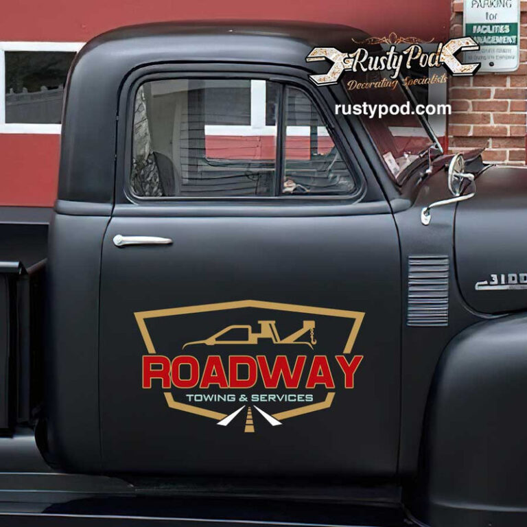 personalized towing truck lettering truck graphics car door sign ...