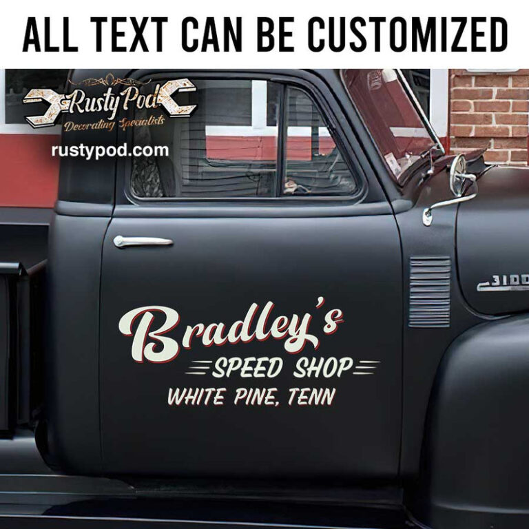 personalized hot rod door art rat rod door sign speed shop sign garage ...