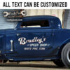 personalized hot rod door art rat rod door sign speed shop sign garage ...