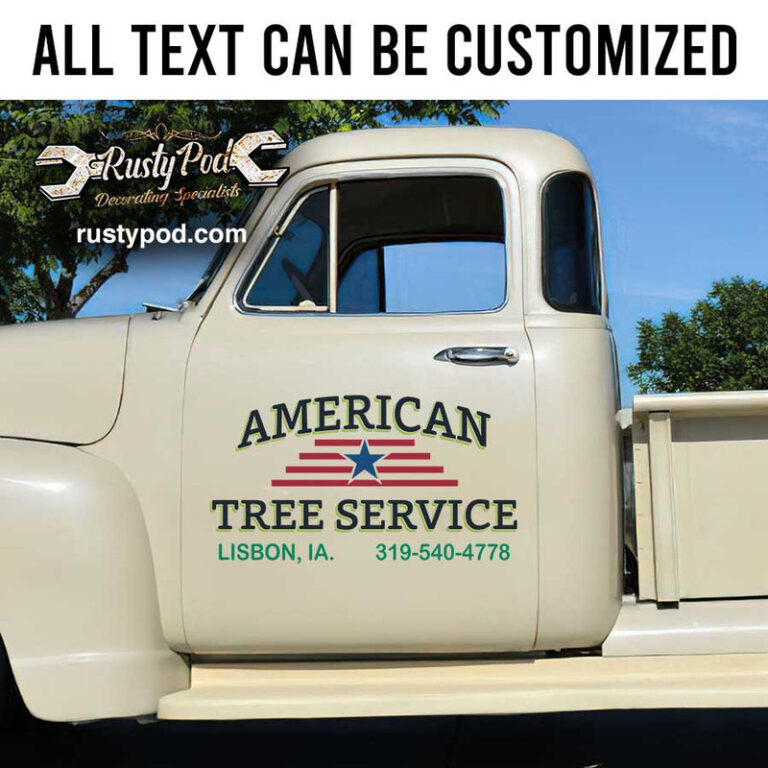 personalized us flag tree service company door sign landscaping company ...