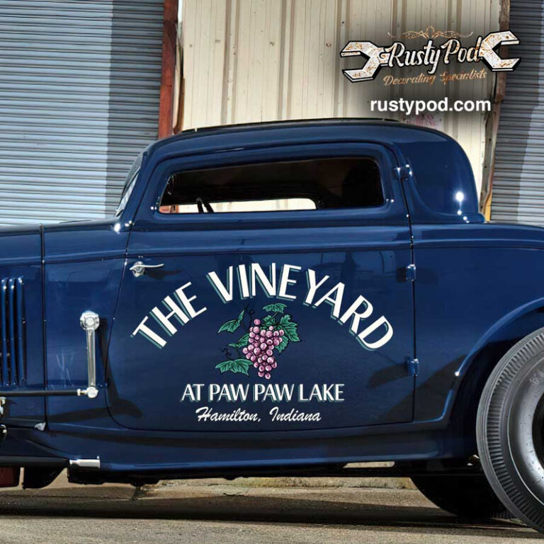 personalized vineyard lettering hot rod door sign rat rod door art old ...