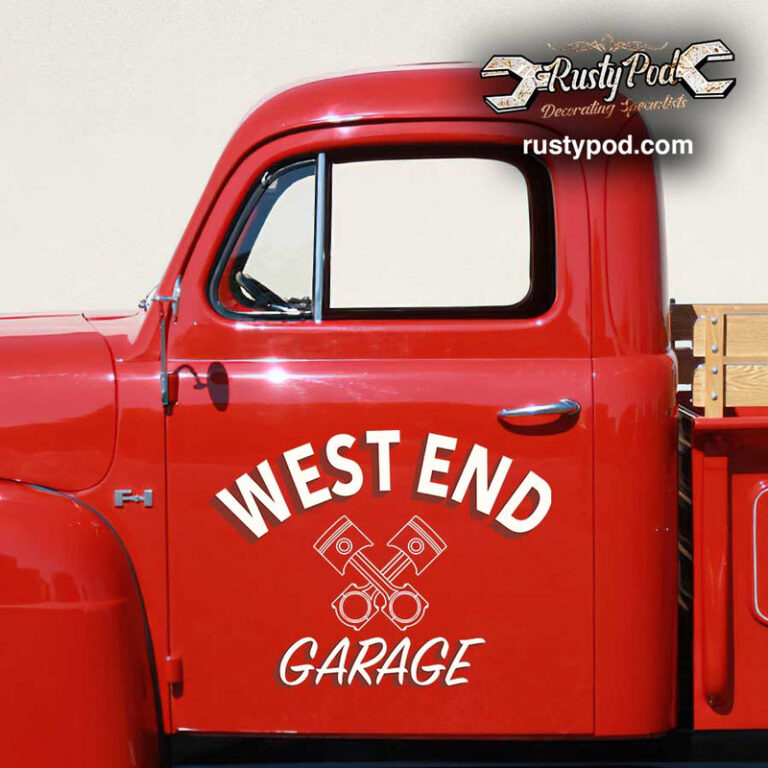 personalized garage lettering door sign crossing piston lettering old ...