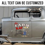 personalized farm rat lettering door sign hot rod door art rat rod ...