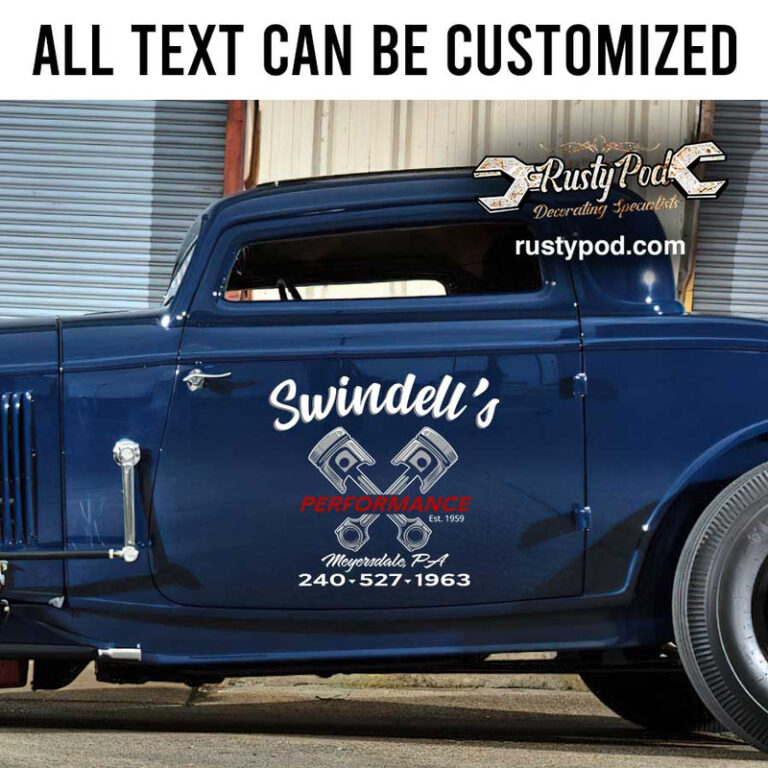 personalized crossing piston garage door sign speed shop lettering ...