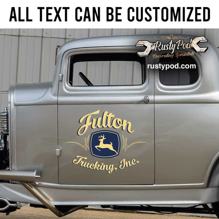 personalized john deere trucking grafix farm lettering farm door sign ...