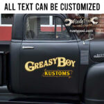 personalized simple lettering for patina truck hot rod lettering rat ...