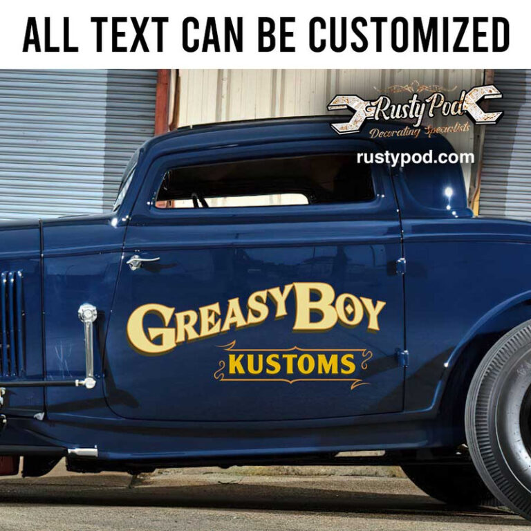 personalized simple lettering for patina truck hot rod lettering rat ...
