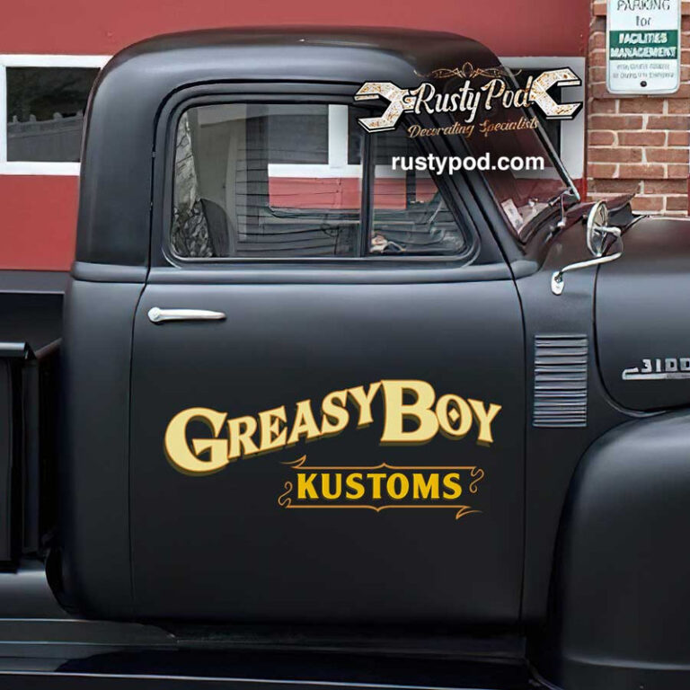 personalized simple lettering for patina truck hot rod lettering rat ...