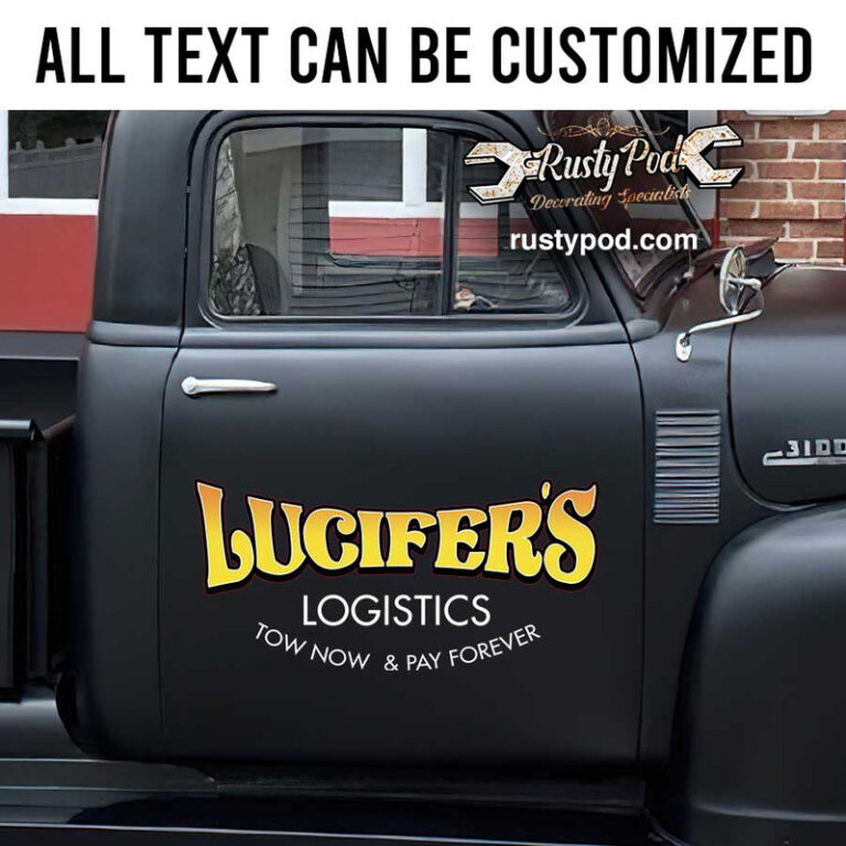 personalized logistic company sign garage door decal company door sign ...