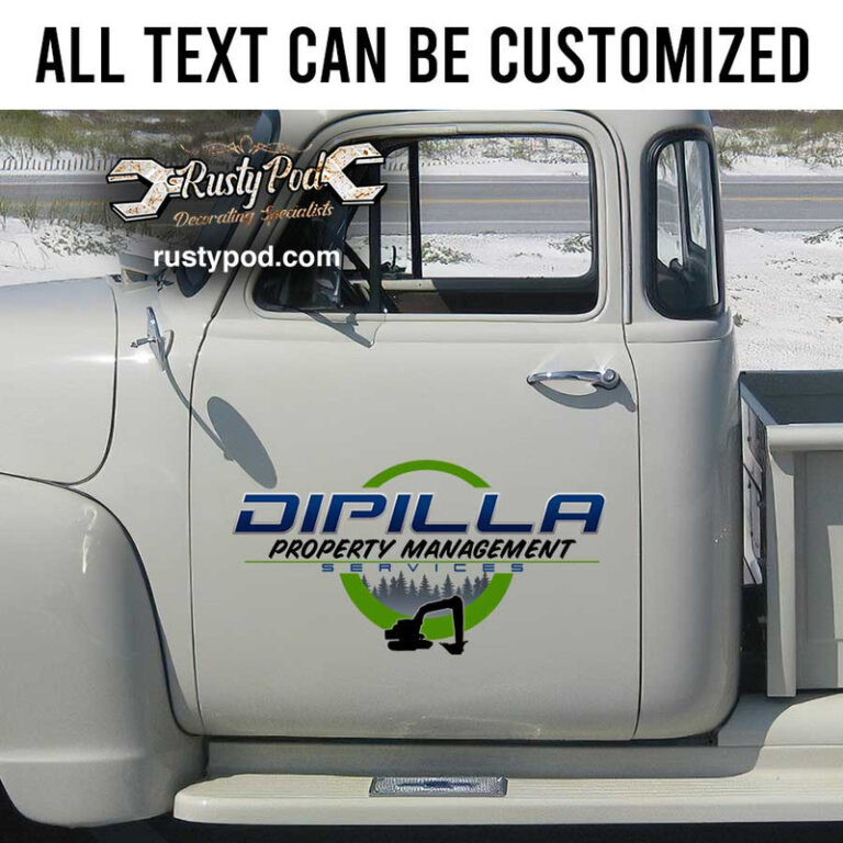 personalized heavy equipment decal tree service company door sign truck ...
