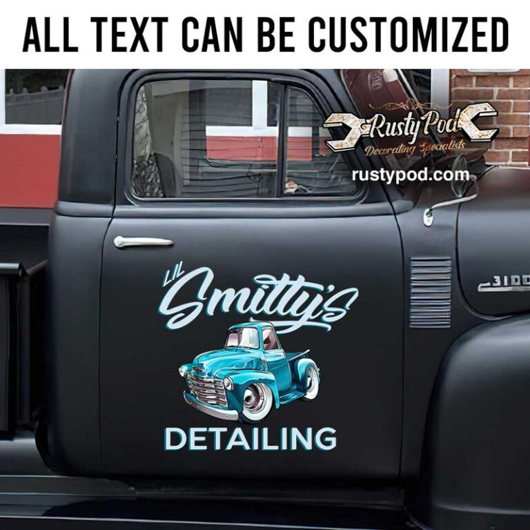 personalized detailing company sign hot rod garage sign pick up truck ...