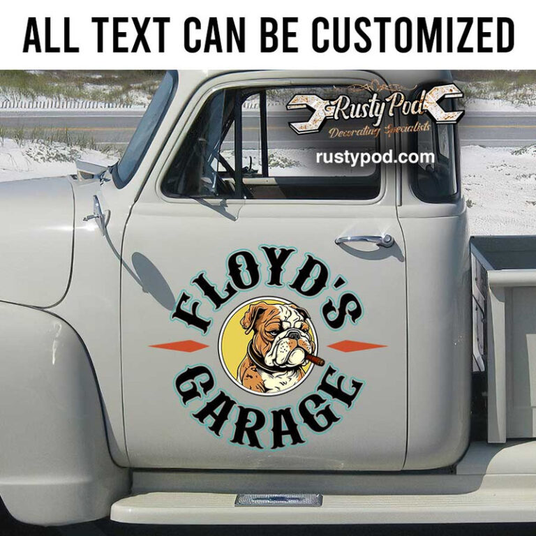 personalized pit bull patina truck lettering hot rod garage lettering ...
