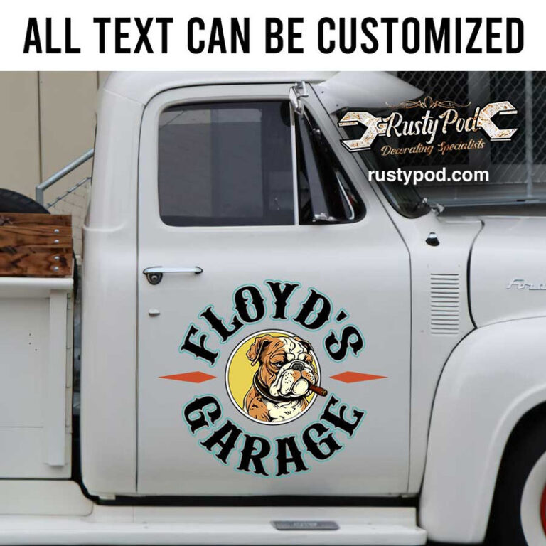 personalized pit bull patina truck lettering hot rod garage lettering ...