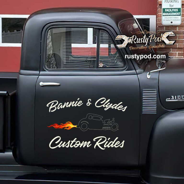 personalized rat rod door art hot rod decal kustom kulture custom rides ...