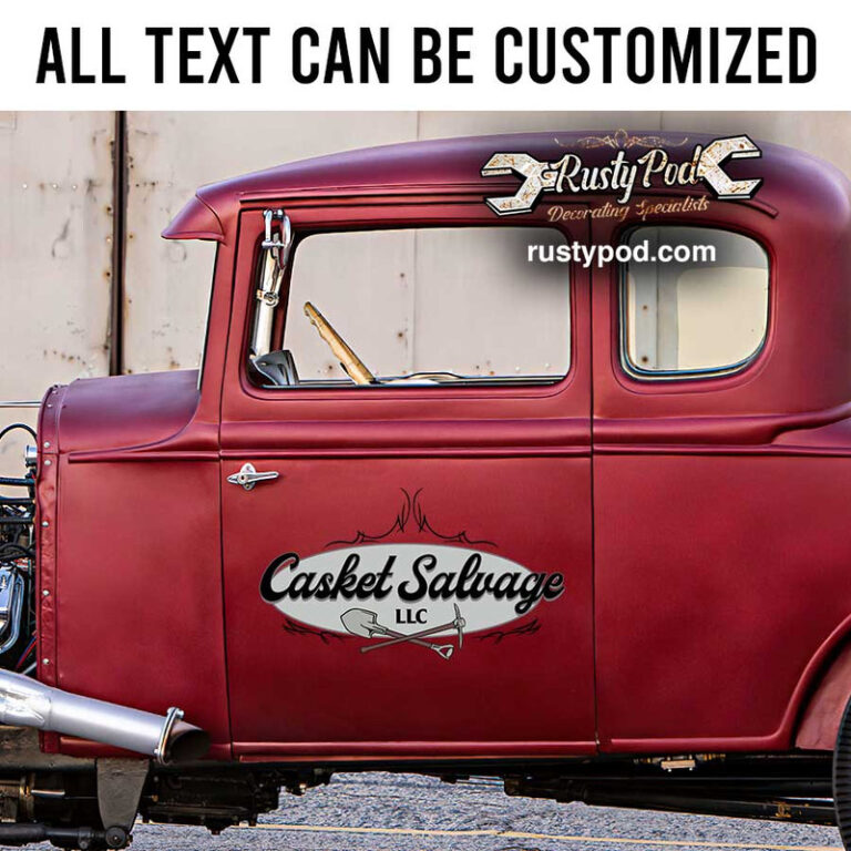 personalized salvage lettering kustom kulture hot rod garage lettering ...