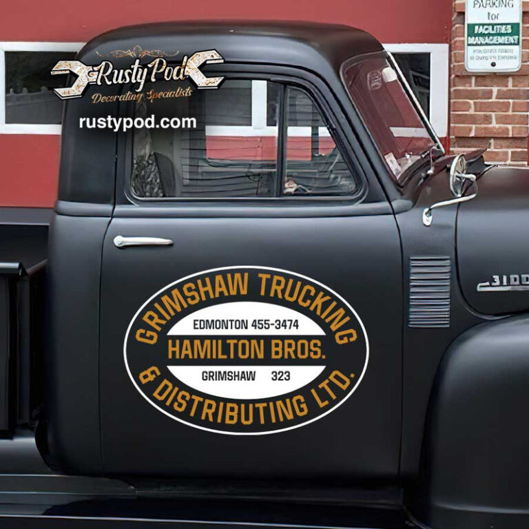 personalized oval company sign kustom kulture car lettering door art ...