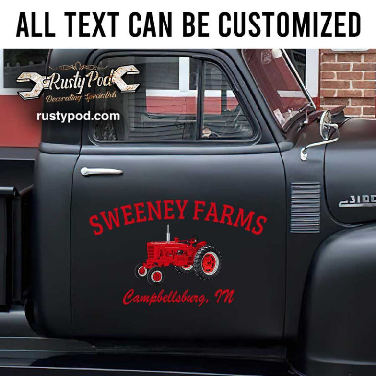 personalized case IH farmal tractor red tractor lettering sticker 12635 ...