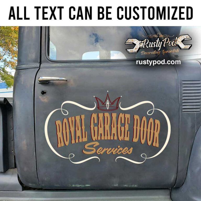 personalized pinstriping lettering crown garage lettering shop truck ...
