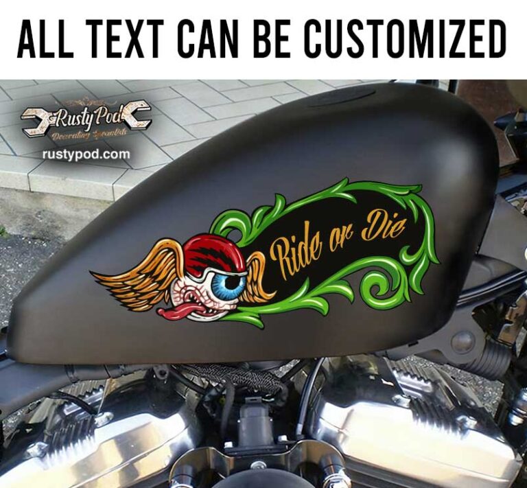 flying eyeball motorcycle gas tank decal kustom kulture pinstriping art ...