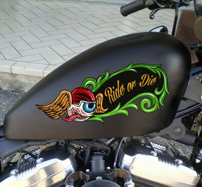 flying eyeball motorcycle gas tank decal kustom kulture pinstriping art ...