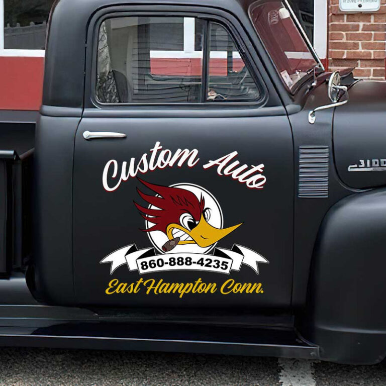 personalized custom auto garage lettering vintage shop truck door sign ...