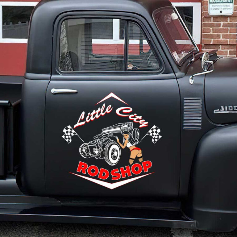 personalized pinup girl hot rod shop door sign rat rod door art shop ...
