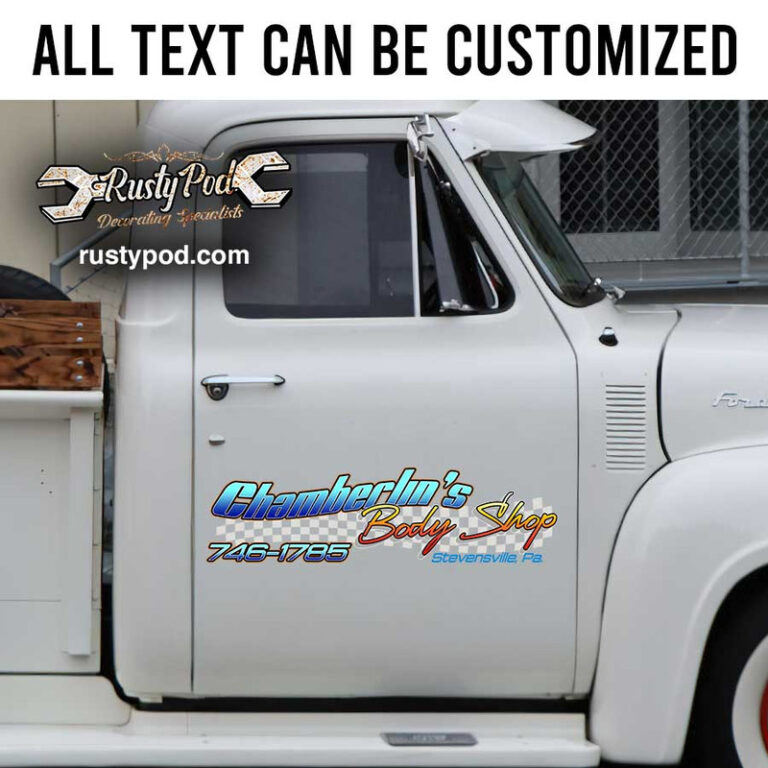 personalized body shop door sign garage door sign vehicle lettering ...