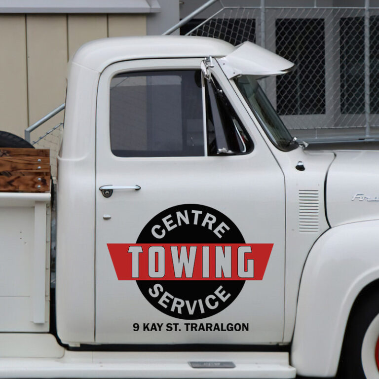 personalized towing service company shop truck door art hot rod garage ...