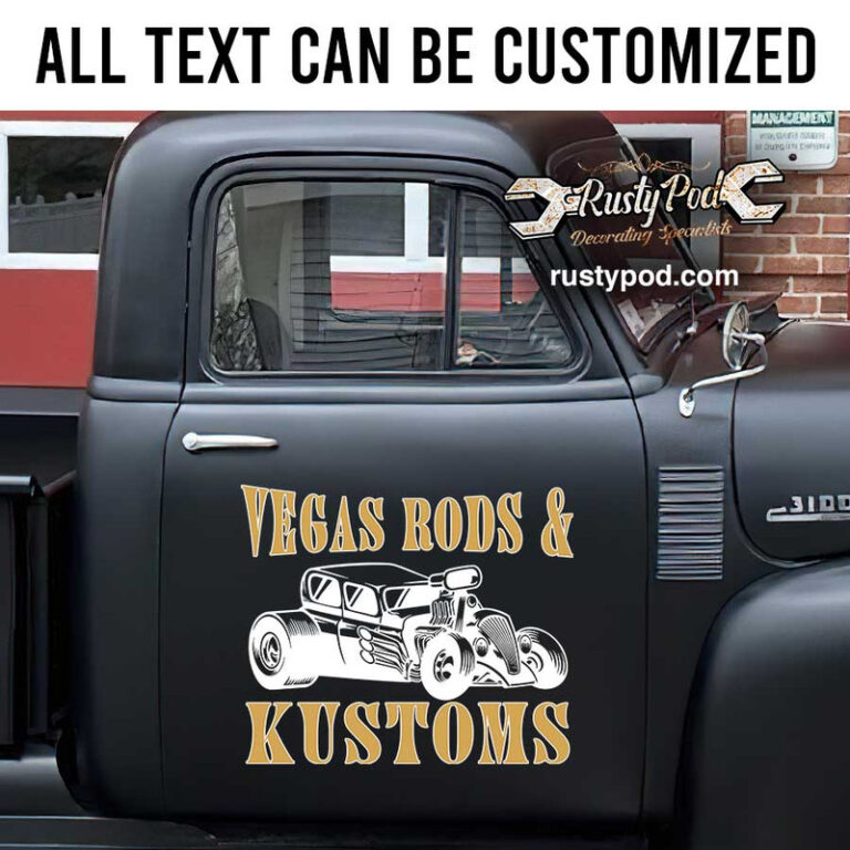 personalized rods and custom lettering hot rod door art lettering rat ...