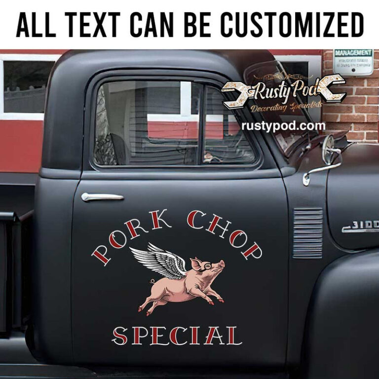 personalized porkchop special hot rod funny art rat rod door sign ...